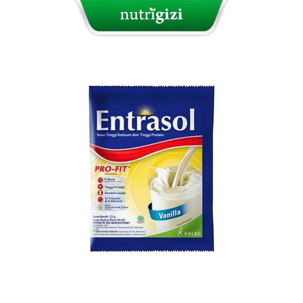 Jual Nutrigizi | Kalbe Entrasol Sachet 20 gram Susu Tinggi Kalsium ...