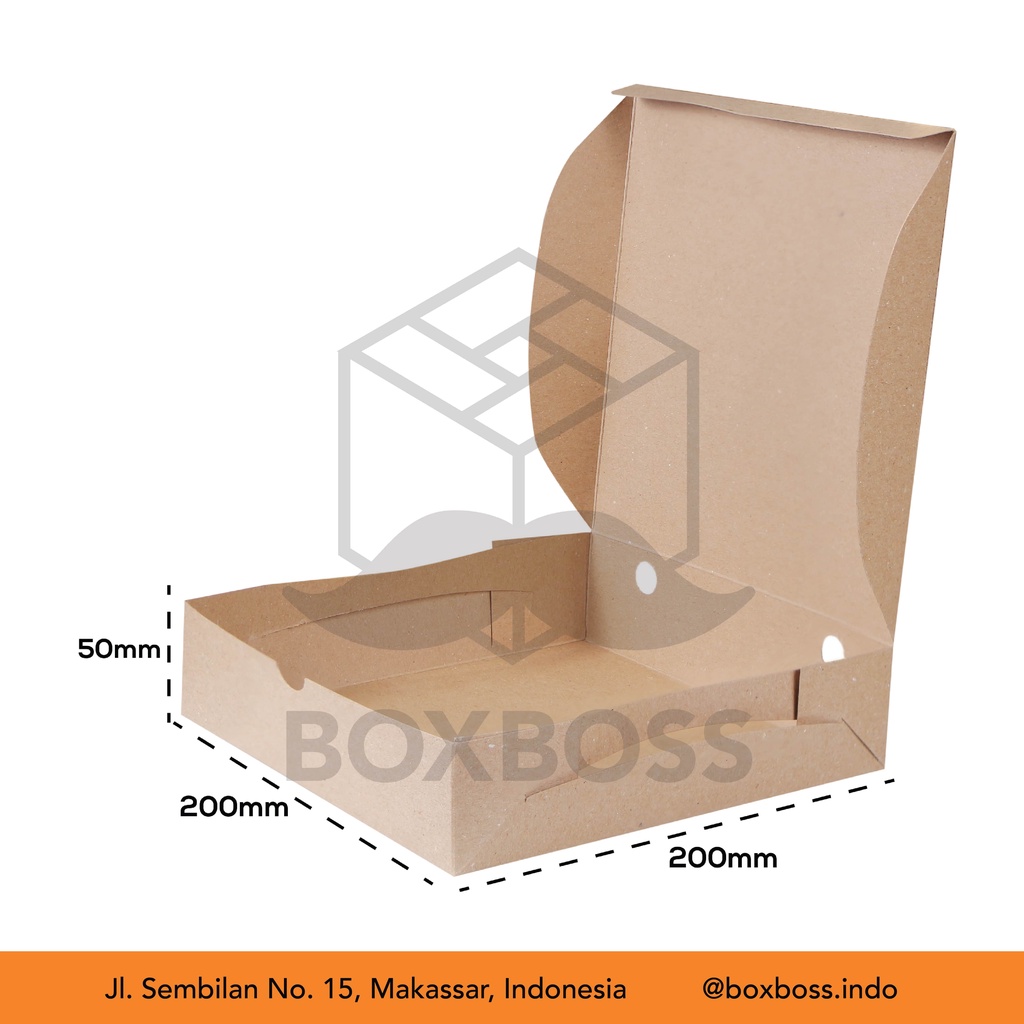 Jual Paper Lunch Box (Box Kertas Makanan) 200 x 200 x 50 mm PE | Shopee ...
