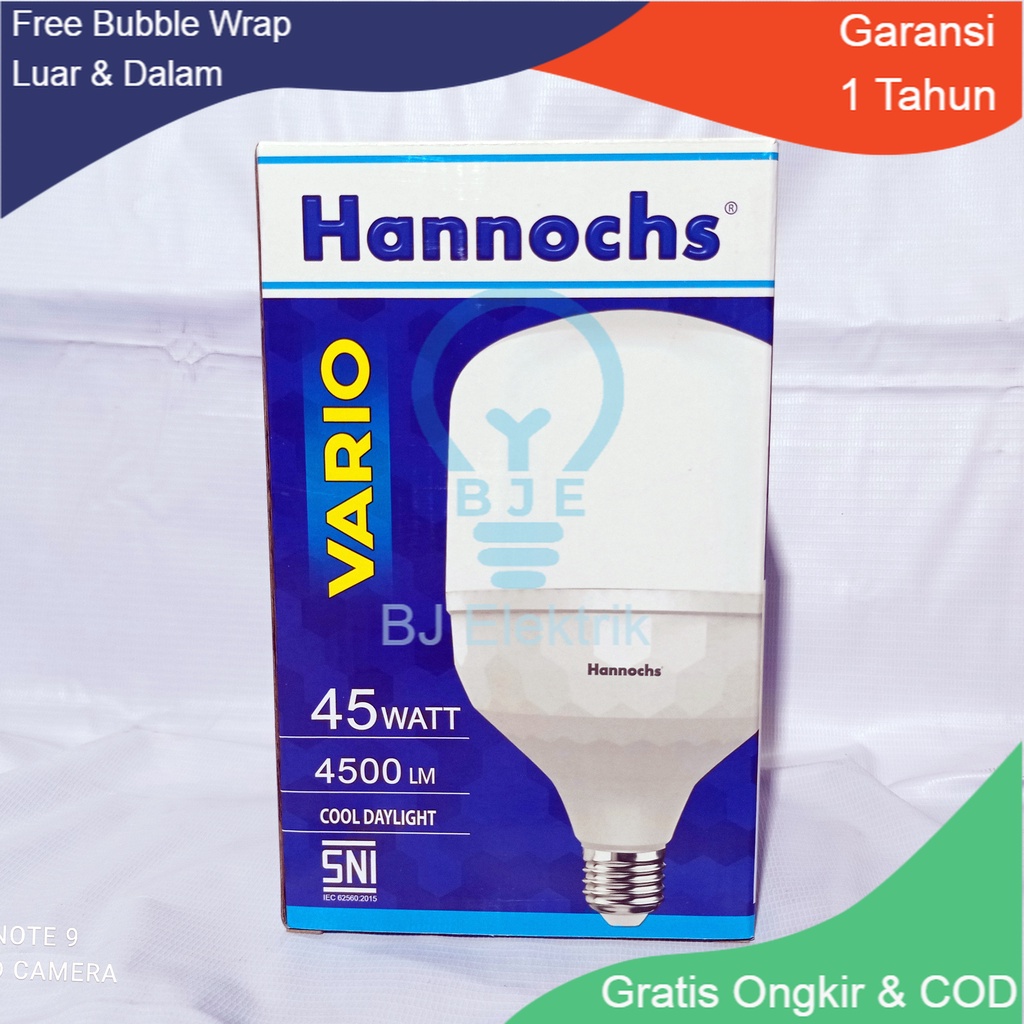 Jual Lampu LED Hannochs Vario 45 Watt 45W Cahaya Putih Murah Garansi LED Capsule Free Bubble ...