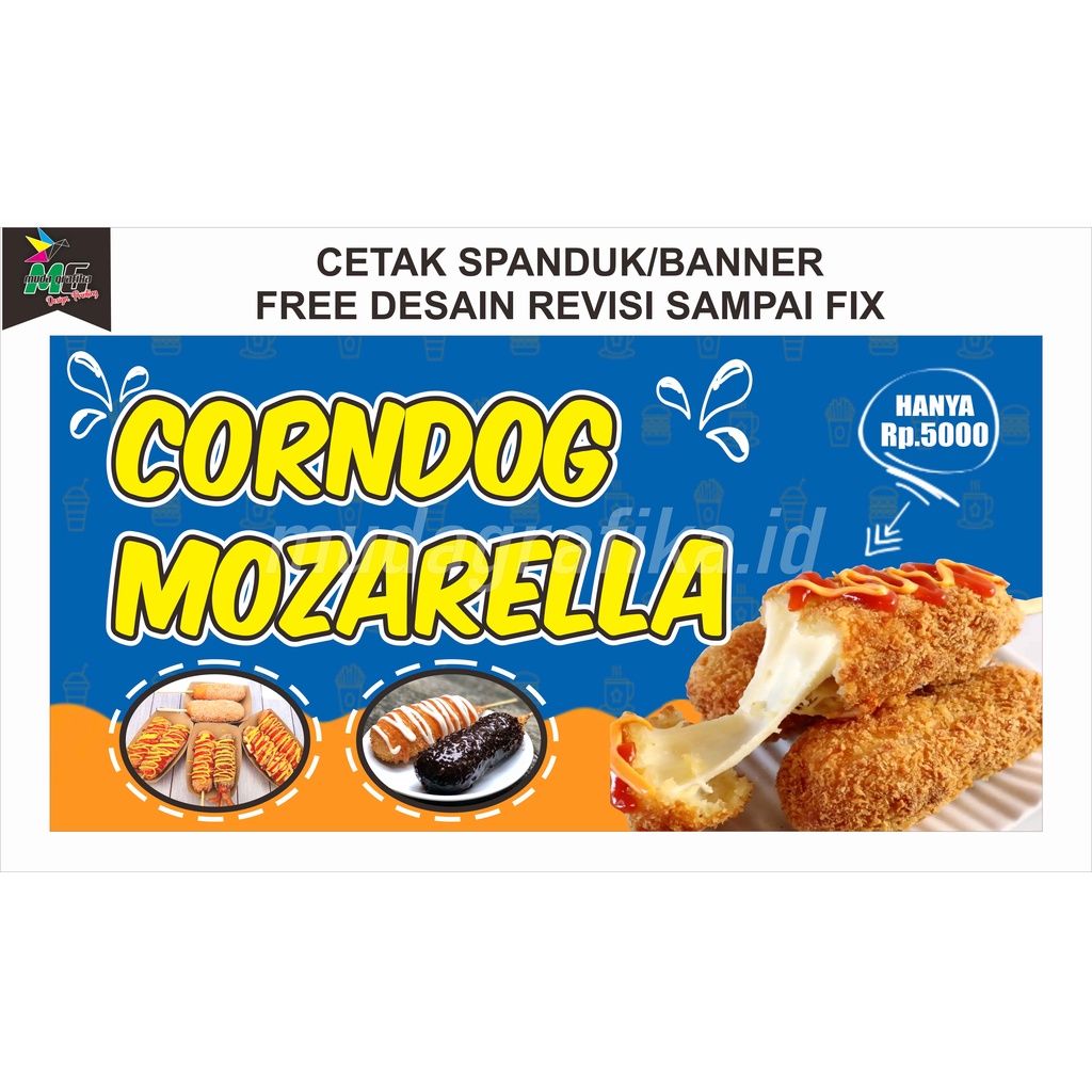 Jual Spanduk Corndog Mozarella/ Sosis Mozarella 100x50 | Shopee Indonesia