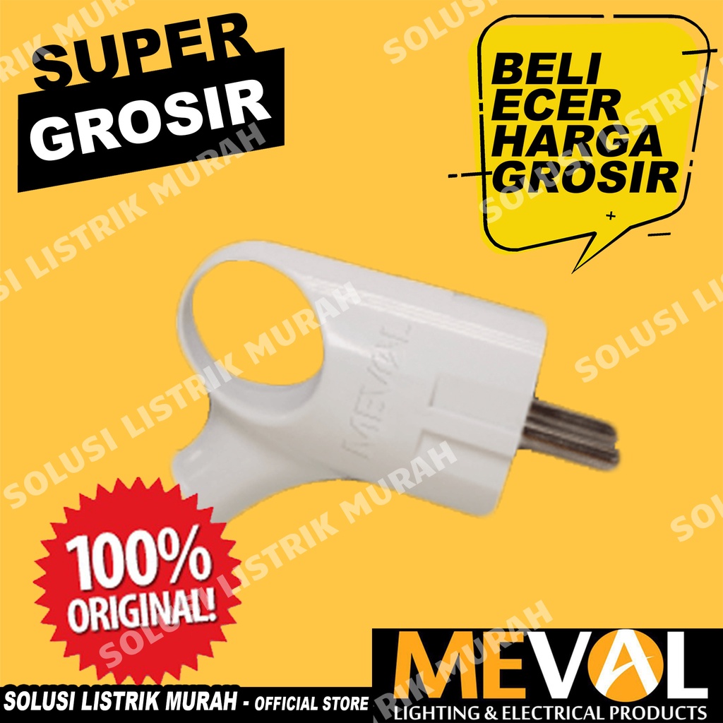 Jual MEVAL Steker Arde Gagang with handle Colokan Bulat Colok | Shopee ...