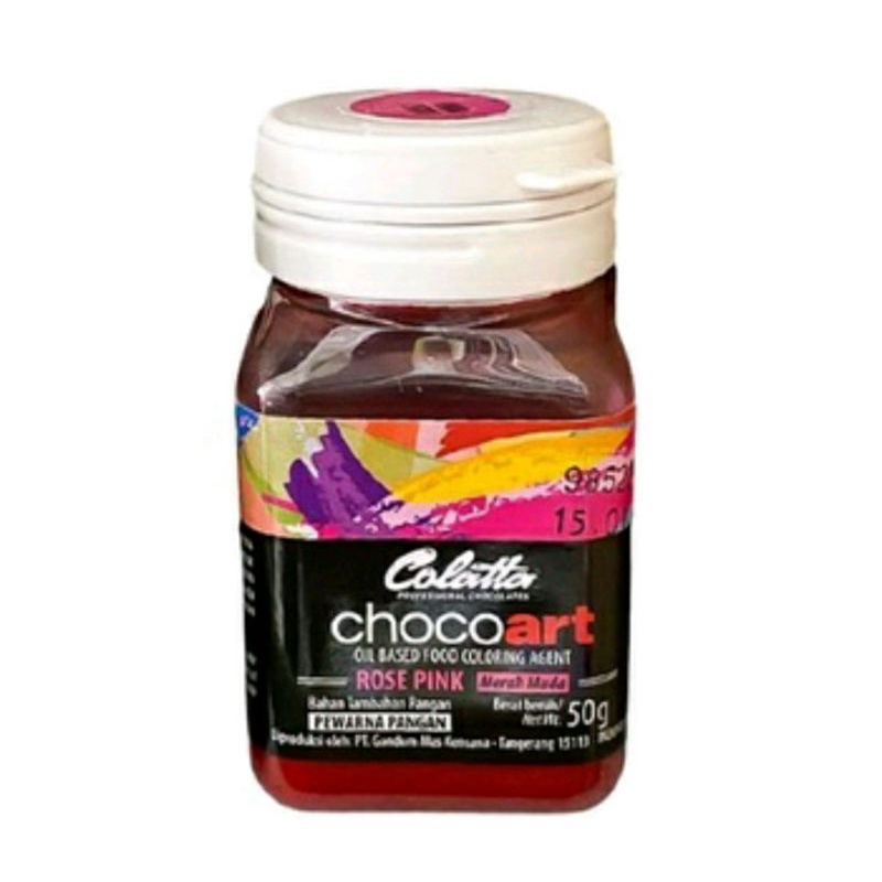 Jual Colatta Chocoart Pewarna Makanan Choco Art Rose Pink 50 gr ...