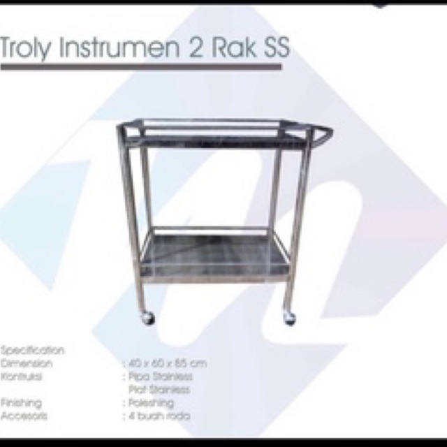 Jual Meja Instrumen / Troli Instrumen 2 Rak | Shopee Indonesia