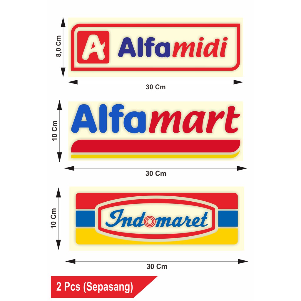Jual STIKER INDOMARET ALFAMART ALFAMIDI sticker retail | Shopee Indonesia