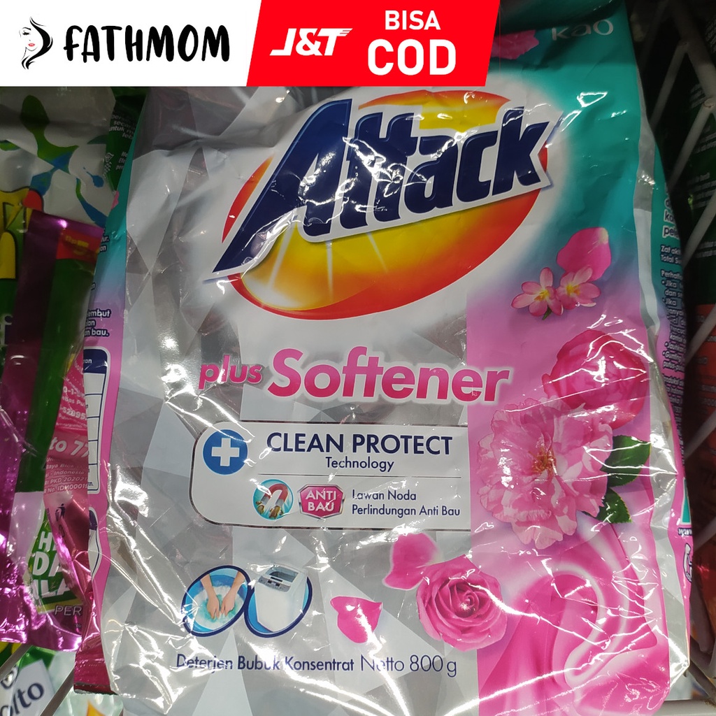 Jual ATTACK Detergen Bubuk Konsentrat Plus Softener (800gr) | Shopee Indonesia