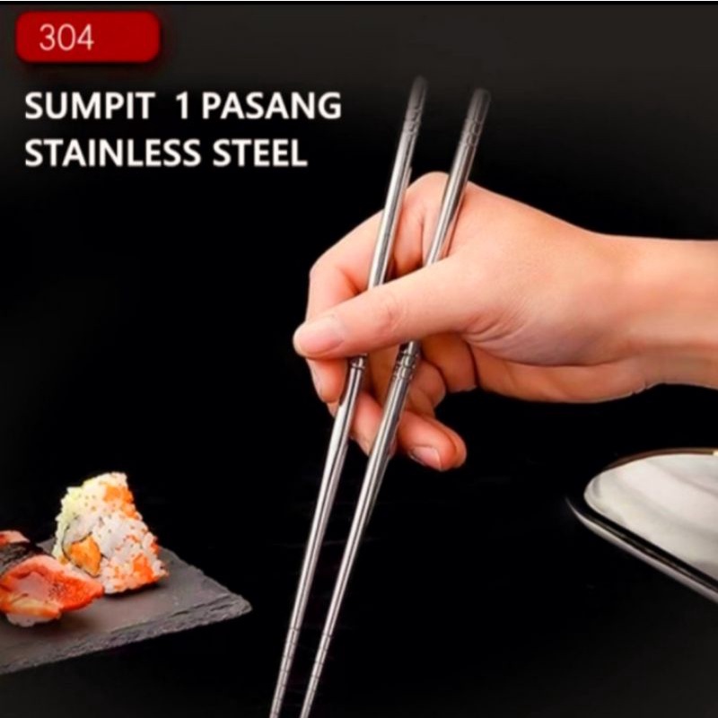 Jual sumpit travel stainless stainlis stenlis stainles sumpit besi ...