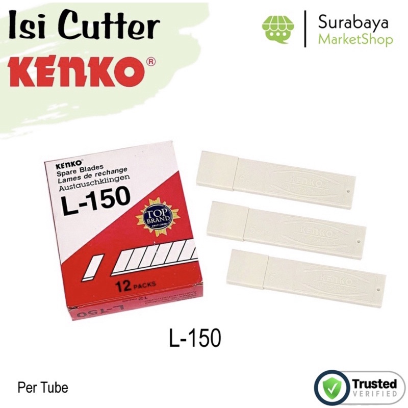Jual Isi Cutter Kenko L-150 (1 tube) / Cutter Blade Refill | Shopee ...