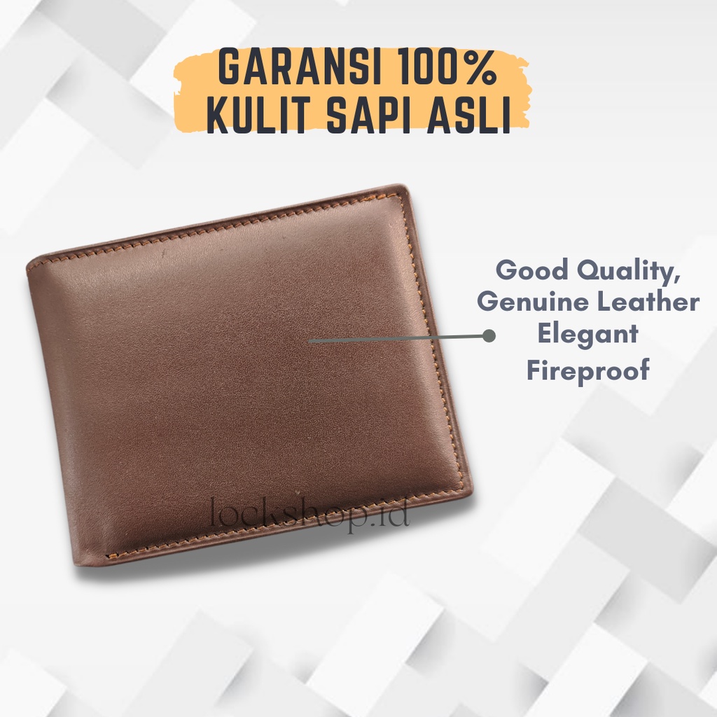 Jual Lock Dompet Pria Kulit Asli Azure Wallet L003 | Shopee Indonesia