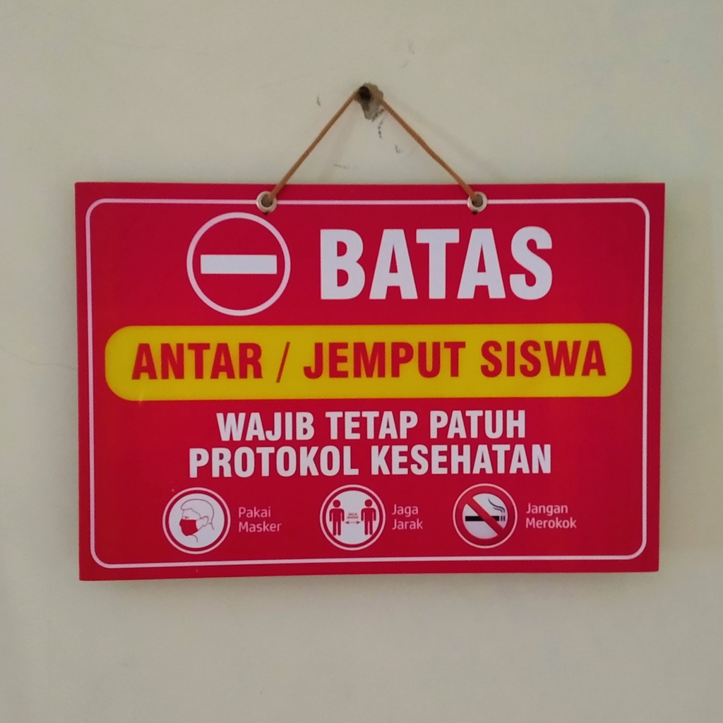 Jual Poster Gantung | Poster Batas Antar atau Jemput Siswa | Poster ...