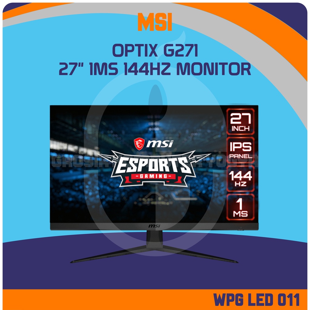 Jual MSI Optix G271 27" 1ms 144Hz IPS Panel Frameless Design Gaming Monitor | Shopee Indonesia