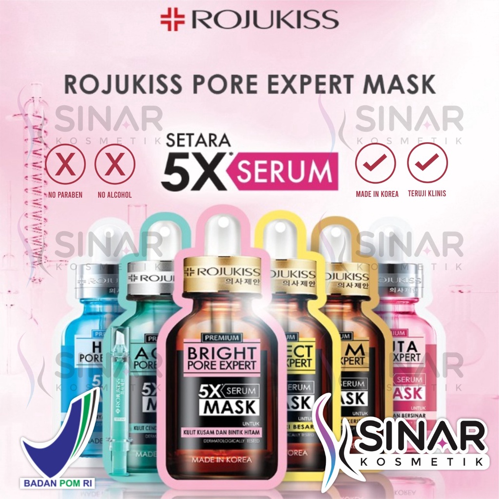 Jual Rojukiss Premium Pore Expert 5X Serum Mask - Sheetmask Original ...