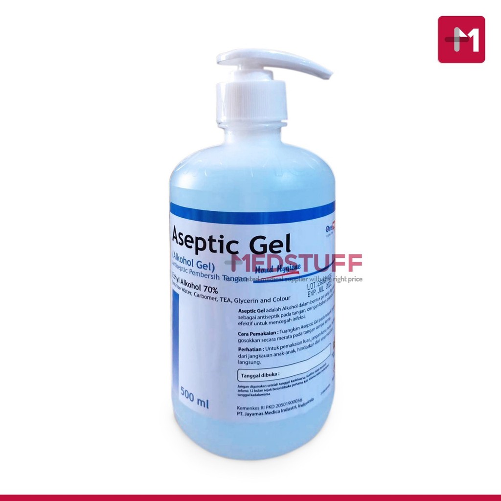 Jual Aseptic gel 500ml Aseptik Antiseptic + Pump | Shopee Indonesia