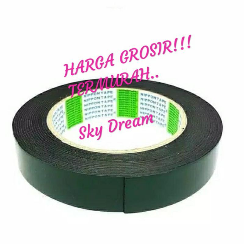 Jual Double Tape foam Merk Nippe tape 20mm x 5meter / double tape hijau ...