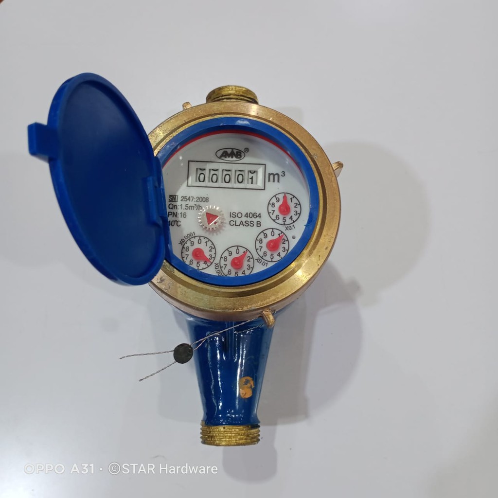 Jual AMNB Meteran Air 1/2 Inchi Besi / Water Meter DN 15 (1/2 ...