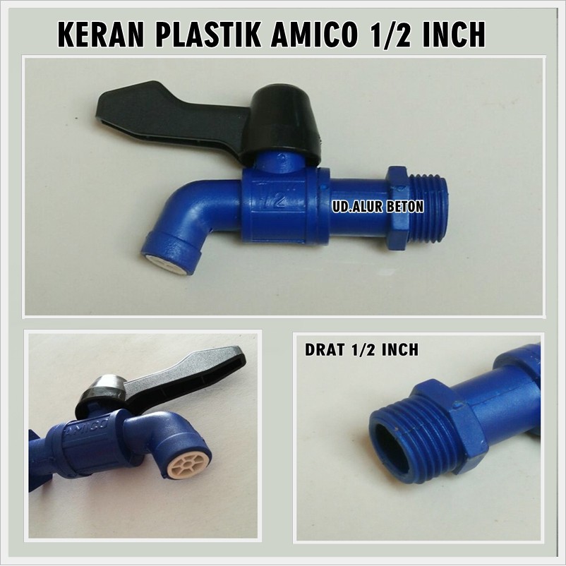 Jual Keran Amico Kran plastik drat 1/2 inch Kran pvc Terlaris dan Tahan ...