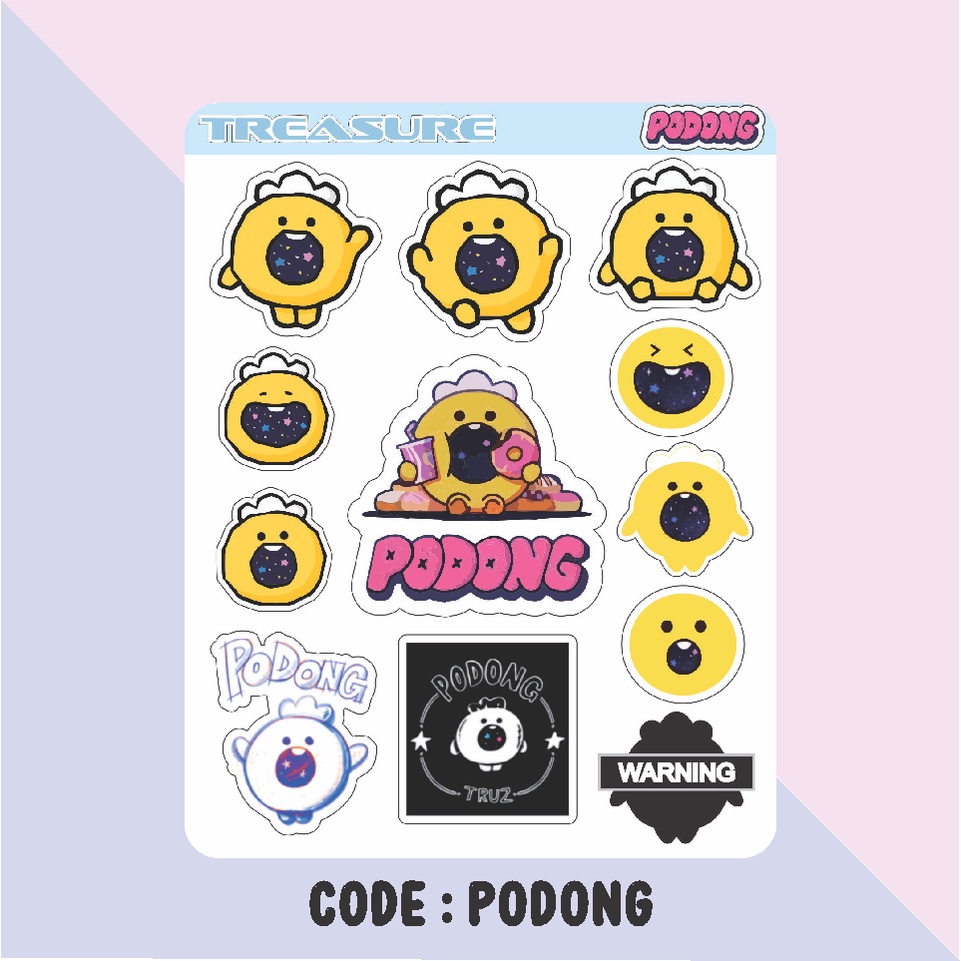 Jual STICKER TREASURE TRUZ CHILLY ROMY YOCHI MATETSU BONBON HIKUN LAWOO ...
