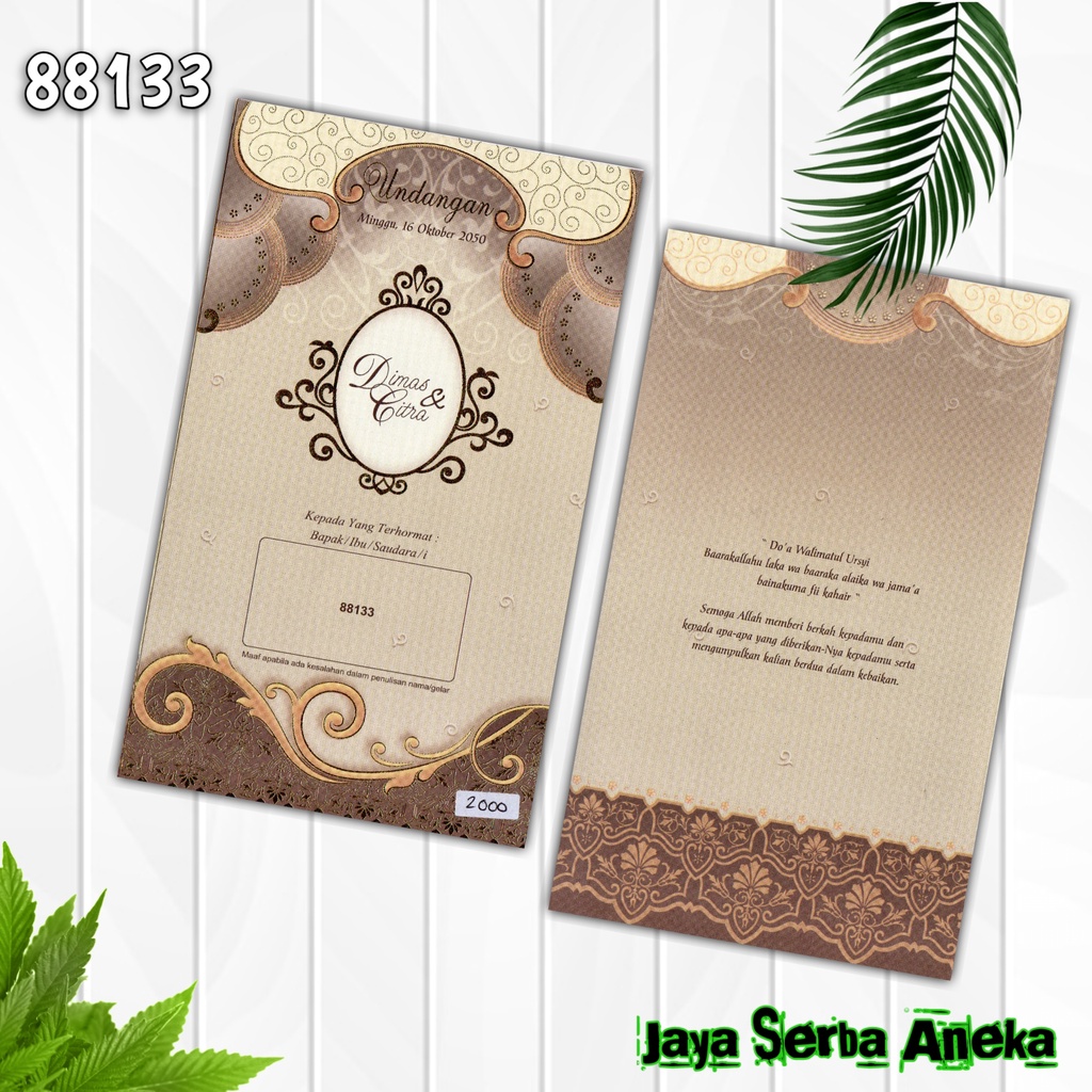Jual Blanko undangan Cetak undangan pernikahan 88133 | Shopee Indonesia