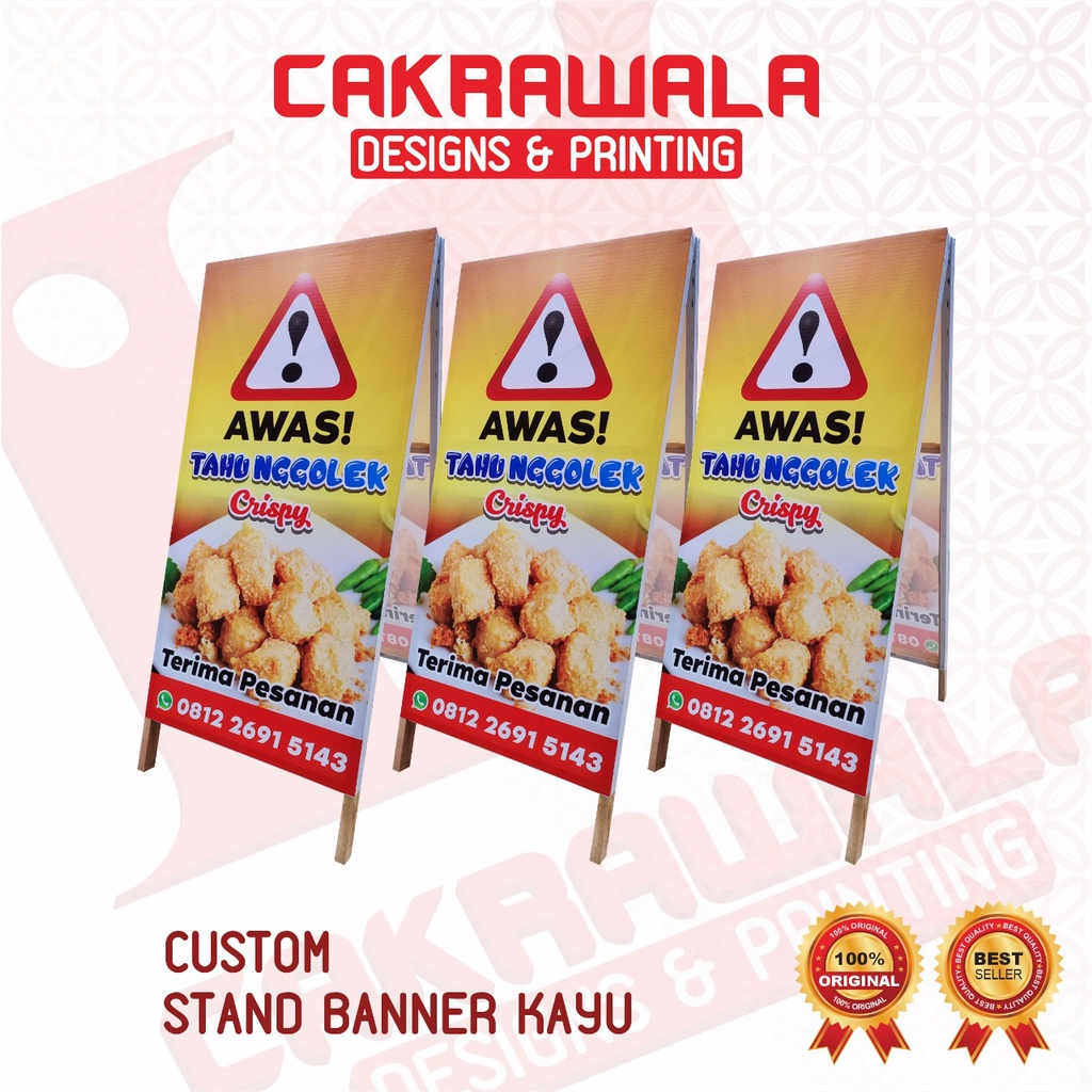 Jual STAND BANNER KAYU CUSTOM UKURAN - SEGITIGA BANNER - A BANNER ...