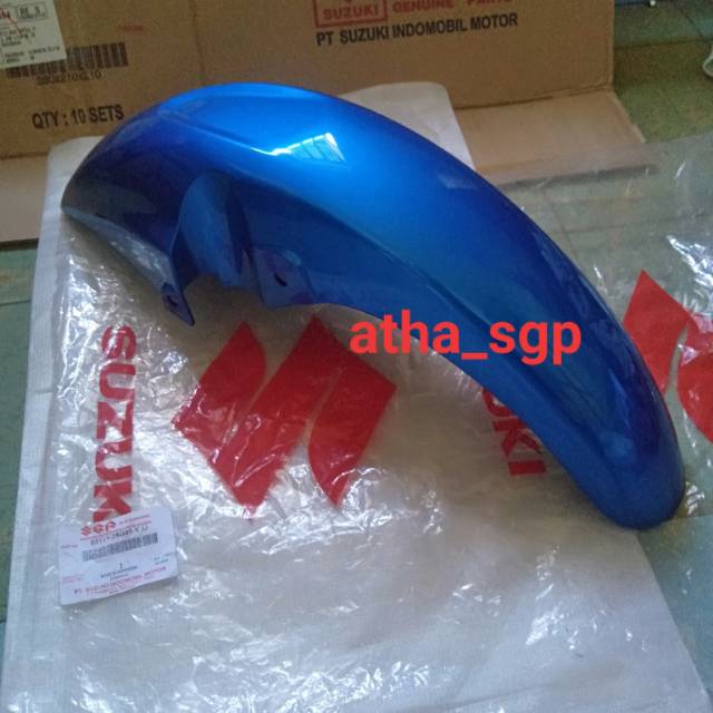 Jual Selebor spakbor depan biru gp suzuki satria fu facelift bima ori ...