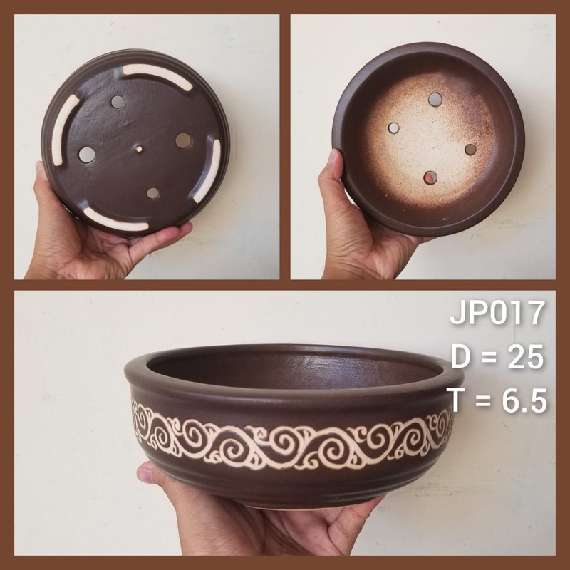 Jual Pot keramik bulat Untuk bonsai dan tanaman hias JP017 | Shopee Indonesia
