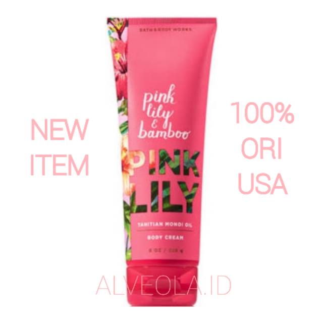 Jual Bbw Body Cream Pink Lily And Bamboo Full Size 226gr Bath And Body