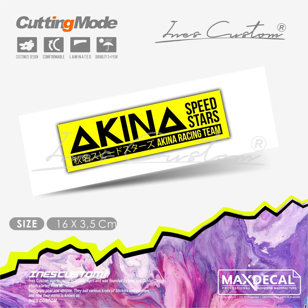 Jual STIKER JDM STIKER AKINA SPEED STARS | Shopee Indonesia