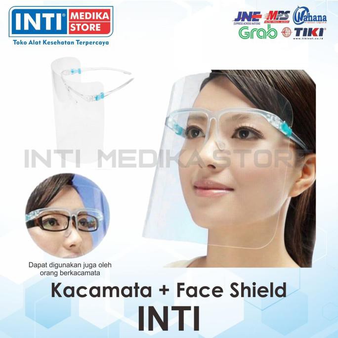 Jual INTI - Kacamata + Face Shield | Pelindung Wajah | Face Mask ...