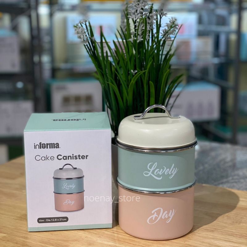 Jual CAKE CANISTER 2 LAYER | Shopee Indonesia