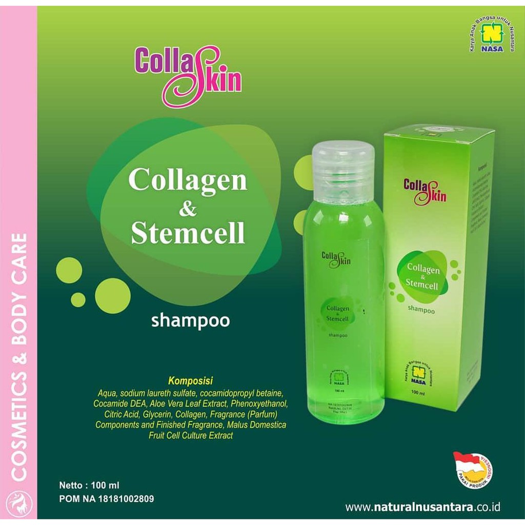 Jual COSHAM NASA ( COLLASKIN COLLAGEN & STEMCELL SHAMPOO ) | Shopee ...