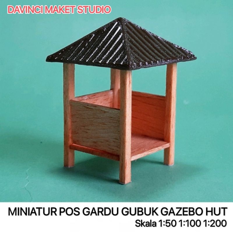 Jual Miniatur Maket Pos Kamling Gazebo Gardu Jaga Gubuk - Hut Miniature ...