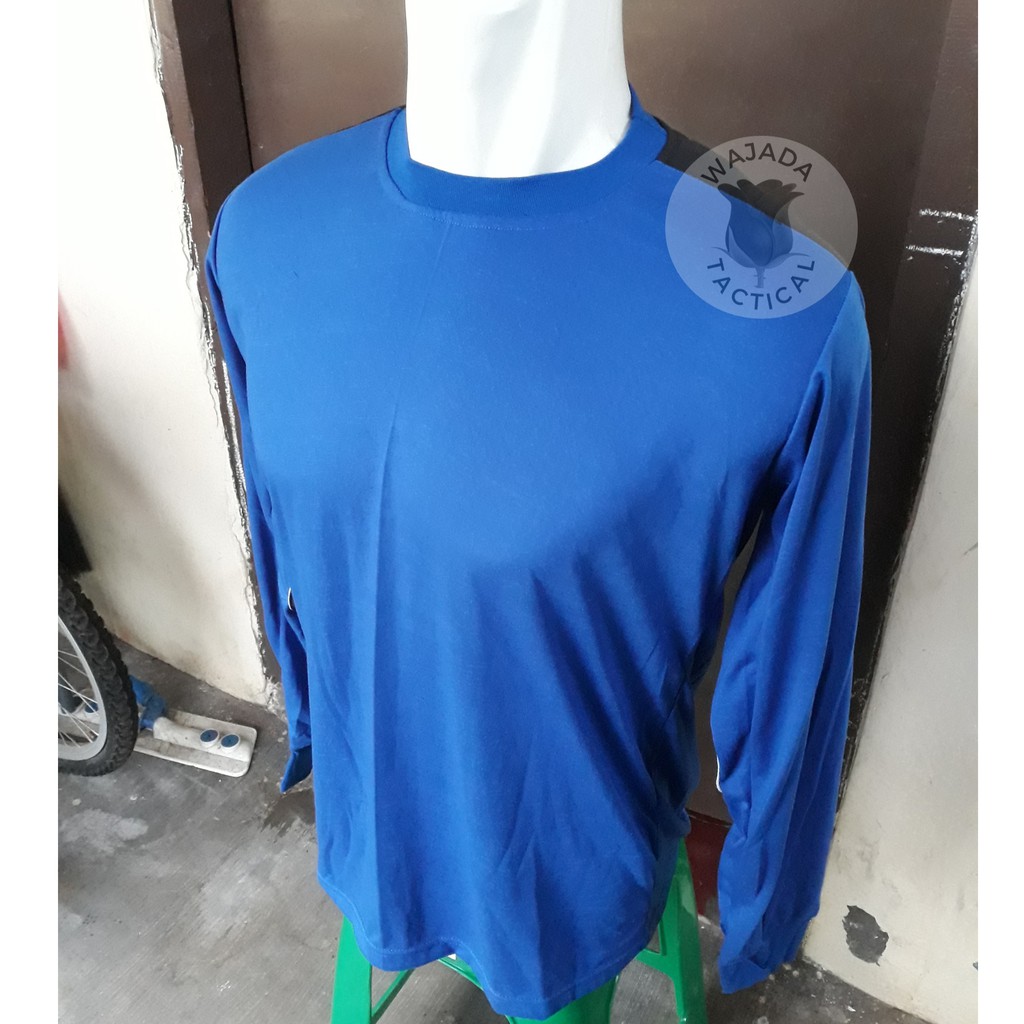 Jual Kaos Panjang Busa Biru PMR PRAMUKA Kaos Lapangan PDL Hansip ...