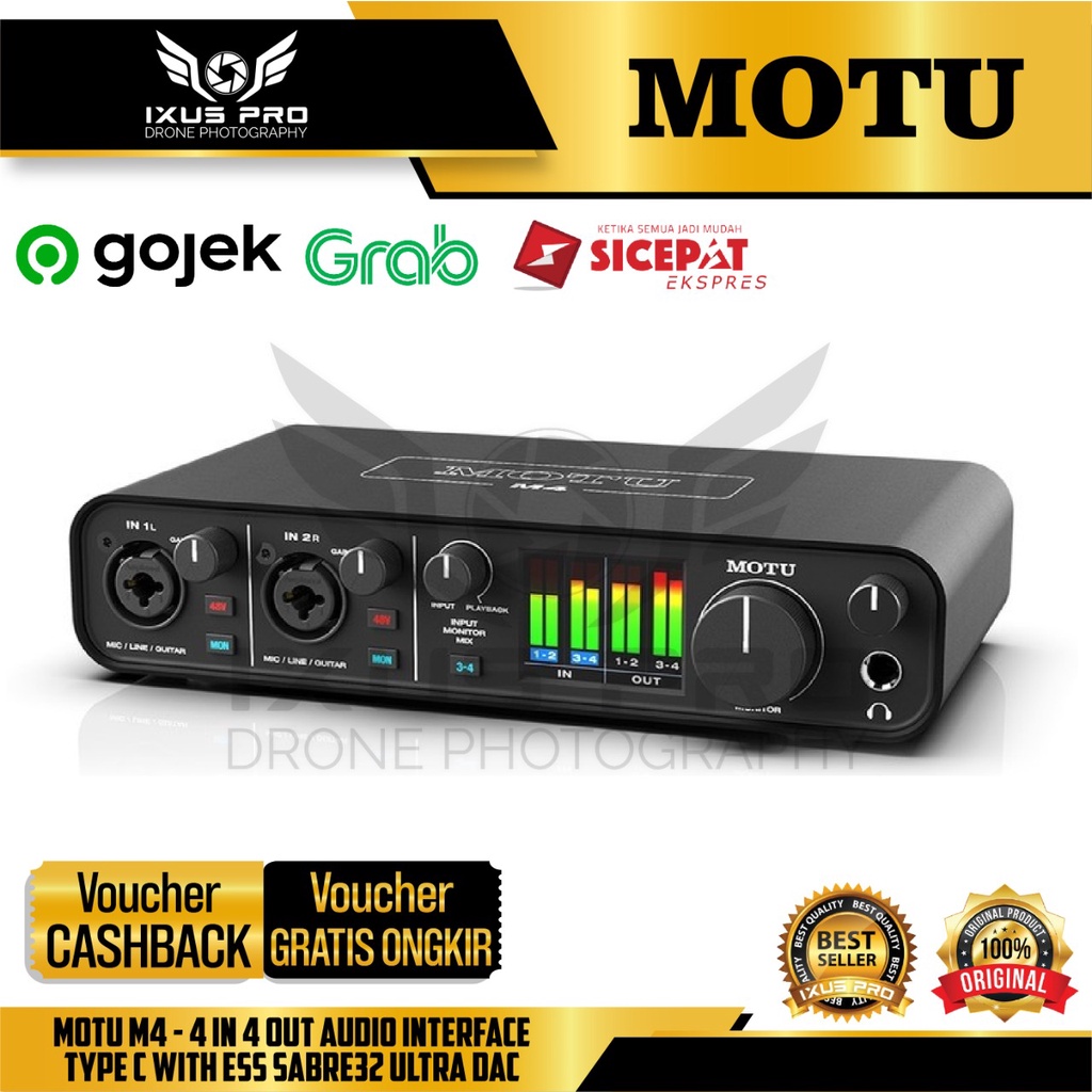 Jual MOTU M4 - 4 in 4 out Audio Interface Type C with ESS Sabre32 Ultra ...