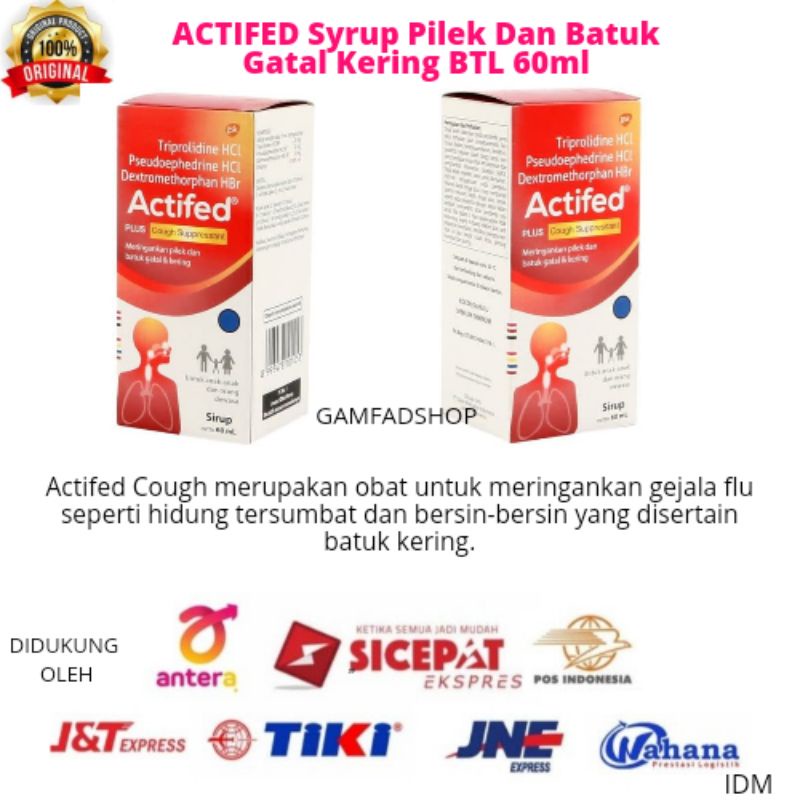 Jual Actifed Syrup Pilek dan Batuk Gatal Kering BTL 60ml | Shopee Indonesia
