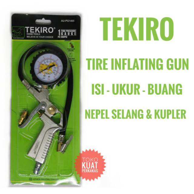 Jual Tekiro Inflating gun 3 in 1 Alat Isi Ukuran Angin Ban | Shopee ...
