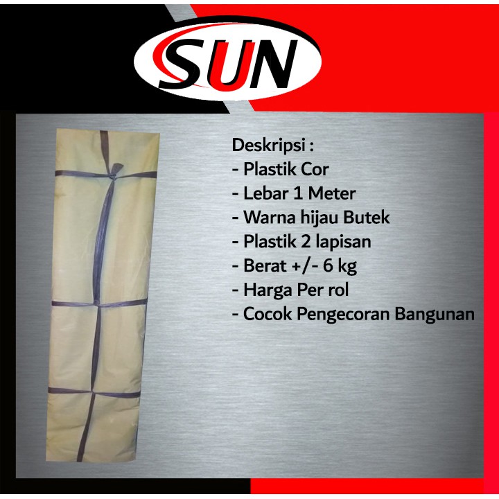 Jual Plastik Cor Butek +/- 6 Kg Per Rol Cor Jalan Bangunan Dak Bondek ...
