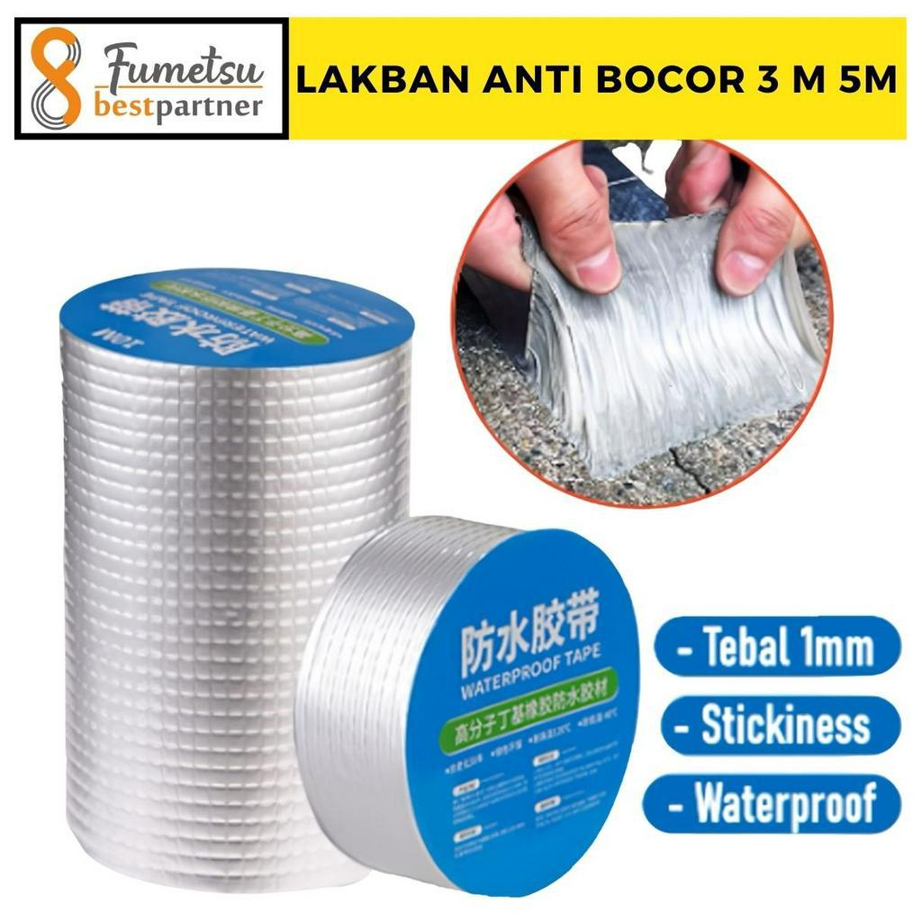 Jual Lakban Anti Bocor Lem 3M x 5M Anti Air Aluminium Waterproof | Shopee Indonesia