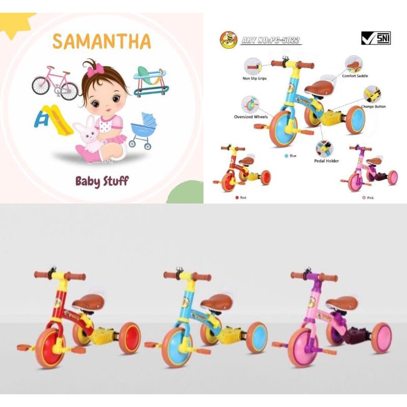 Jual SEPEDA RODA 3 BALANCE BIKE (3 IN 1) PC 5022 | Shopee Indonesia