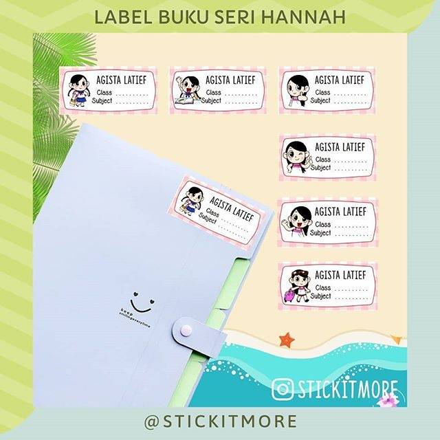 Jual Sticker Label Buku Hannah | Shopee Indonesia