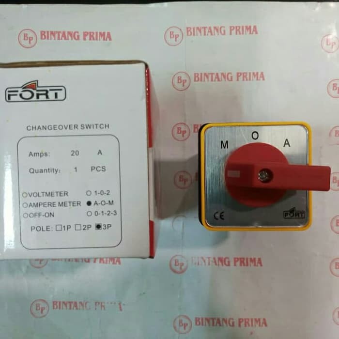 Jual Change Over Switch / Selector Volt 3 Posisi 3P 20 Ampere M-O-A ...