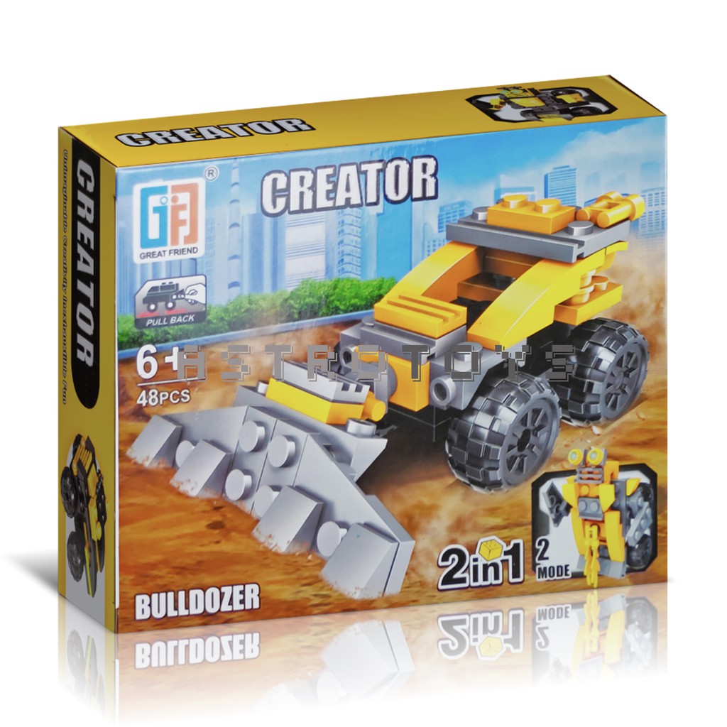 Jual Mainan Bricks City Construction 4 in 1 dan 2 in 1 (Pull Back ...