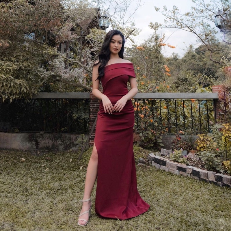 Jual BEAUTY GOWN - Dress pesta one shoulder dress sabrina gaun wanita ...
