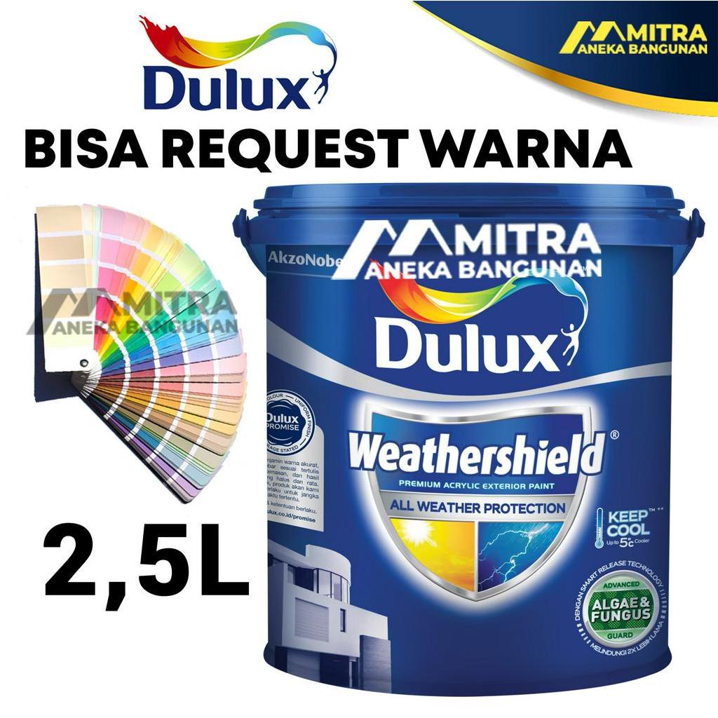 Jual CAT TEMBOK EKSTERIOR DULUX WEATHERSHIELD 2,5 LITER / BISA REQUEST ...