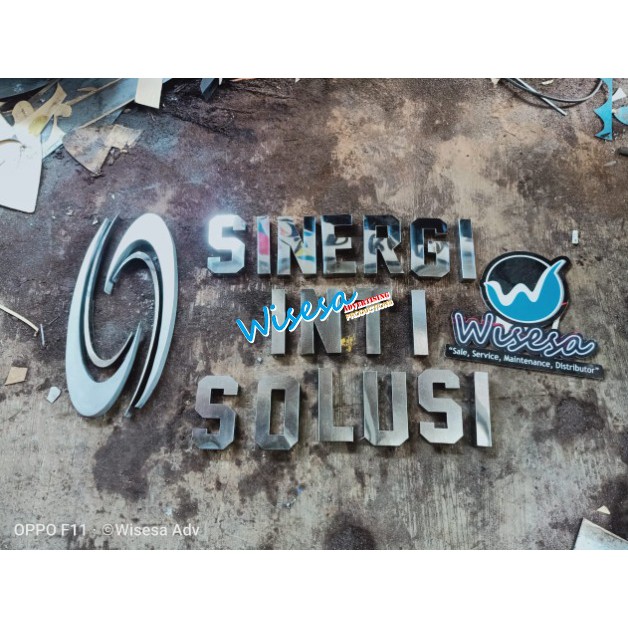 Jual Huruf Timbul Stainless Tinggi 30cm, 40cm, dan 50cm Stainless 201 ...