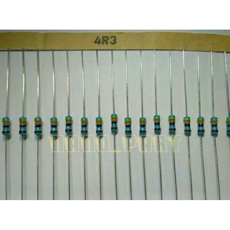 Jual 10pcs resistor 1/4 watt 3R6 3R9 4R3 4R7 5R1 5R6 metal film | Shopee Indonesia