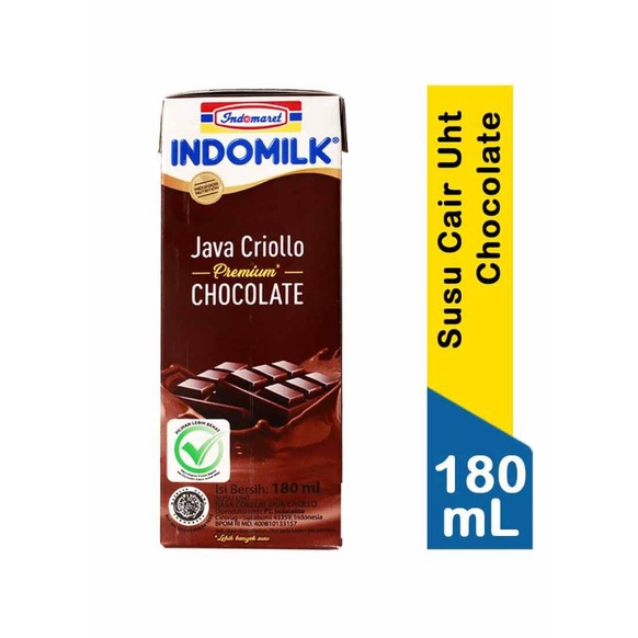 Jual Indomilk Susu Cair Uht Chocolate Java Criollo 180mL | Shopee Indonesia