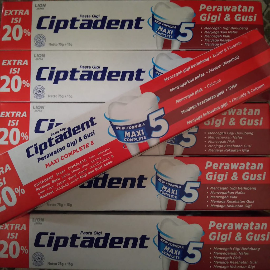 Jual CIPTADENT PASTA GIGI 75g+15g | Shopee Indonesia