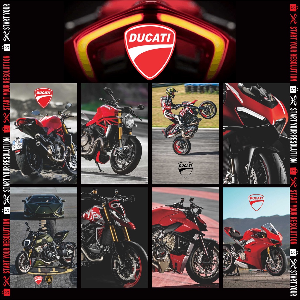 Jual Poster Motor Ducati Automotive Bike - Poster Otomotif Bike Ducati ...