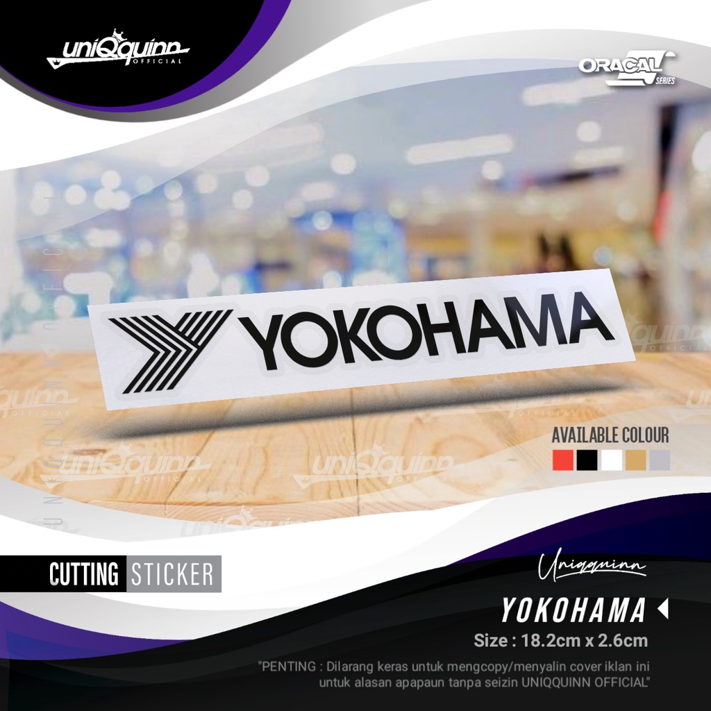 Jual UQ Stiker Yokohama | Cutting Sticker Yokohama | Sticker Motor ...