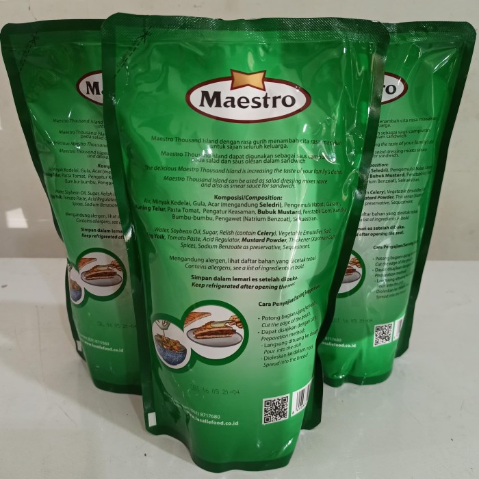 Jual vd2011c Maestro Thousand Island Mayonaise "Salad Dressing" Pouch 1 ...