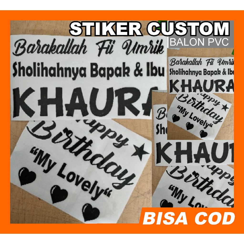 Jual Stiker Balon Pvc Design Custom sesuai selera/stiker bouquet ...